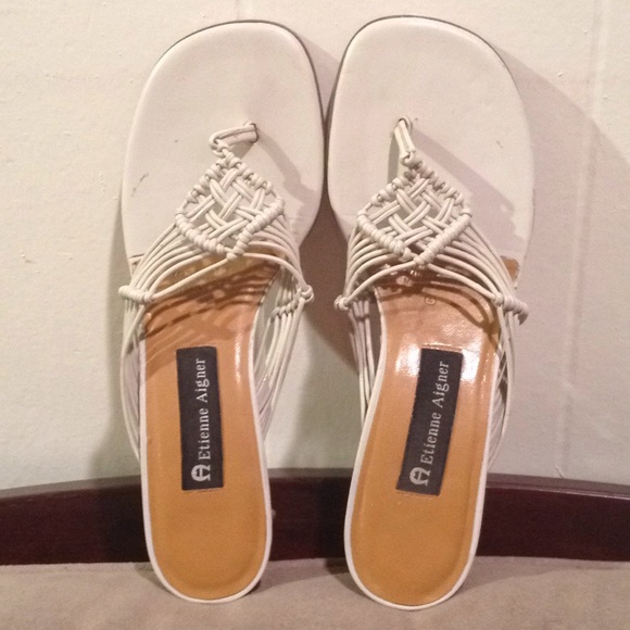 Etienne Aigner | Shoes | Etienne Aigner Leather Slip On Sandals | Poshmark